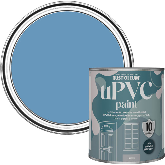 Rust-Oleum UPVC Paint in Satin Finish - Cornflower Blue 750ml