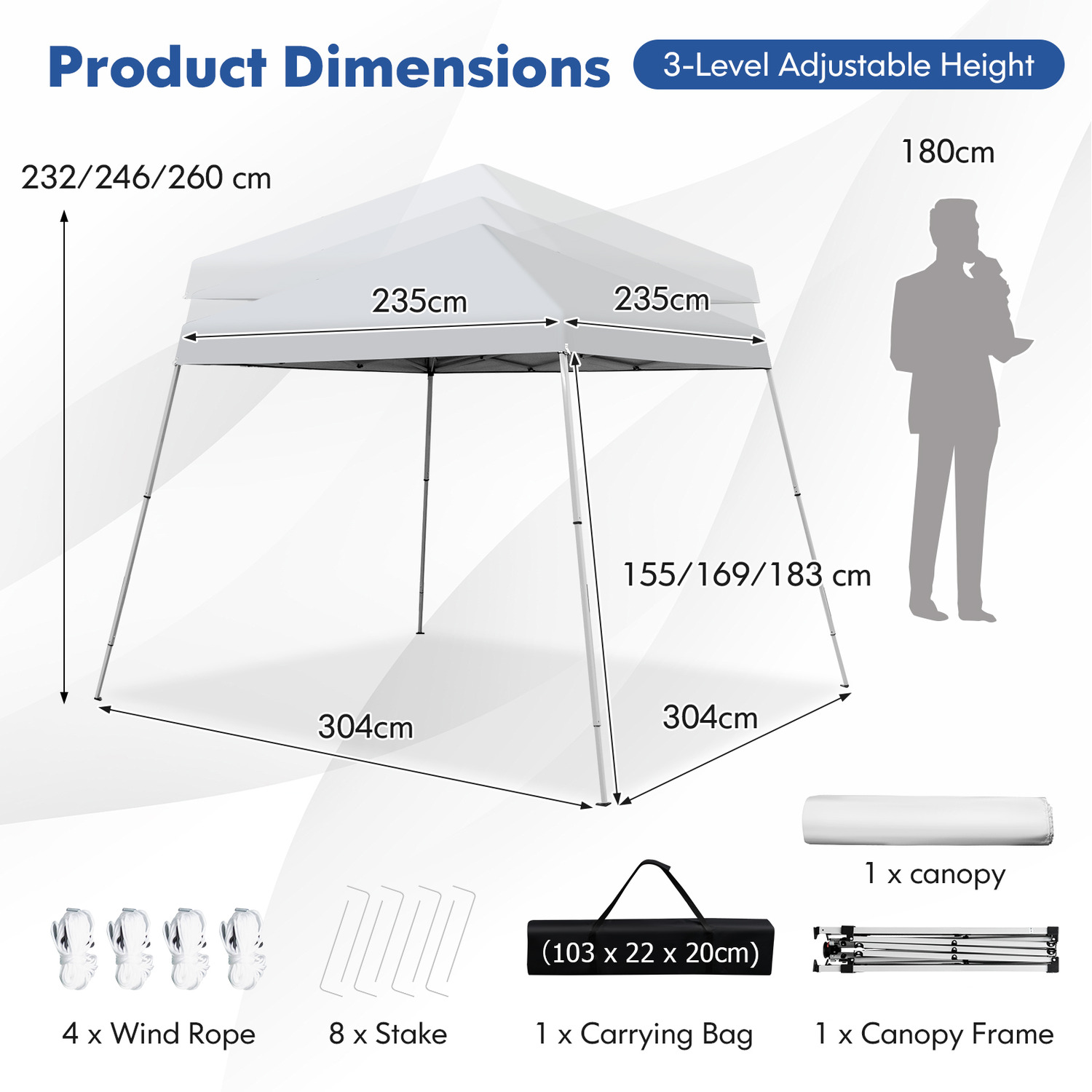 Costway 10x10ft Outdoor Instant Pop-up Canopy Folding Canopy Tent