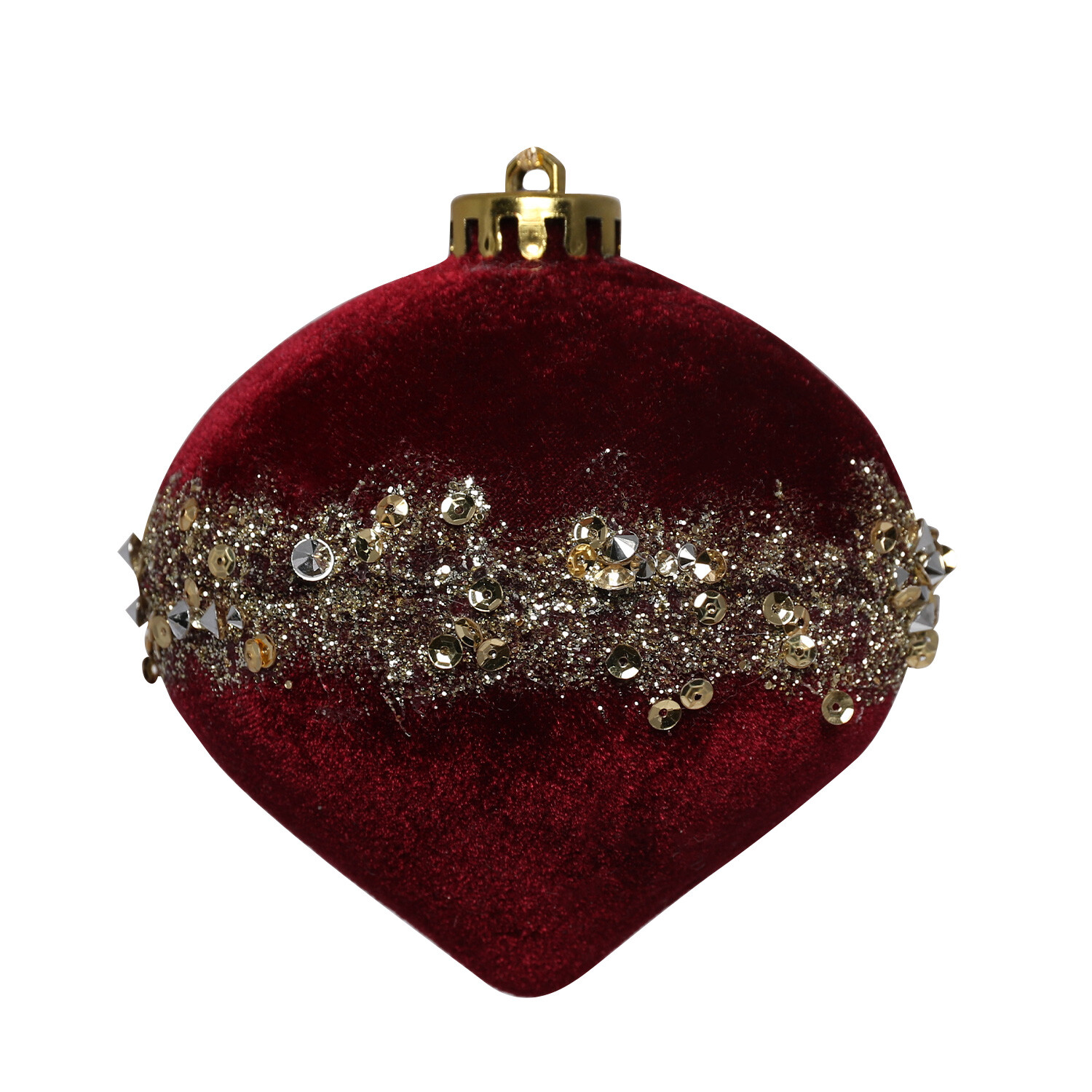 Flocked Glitter Wrapped Bauble