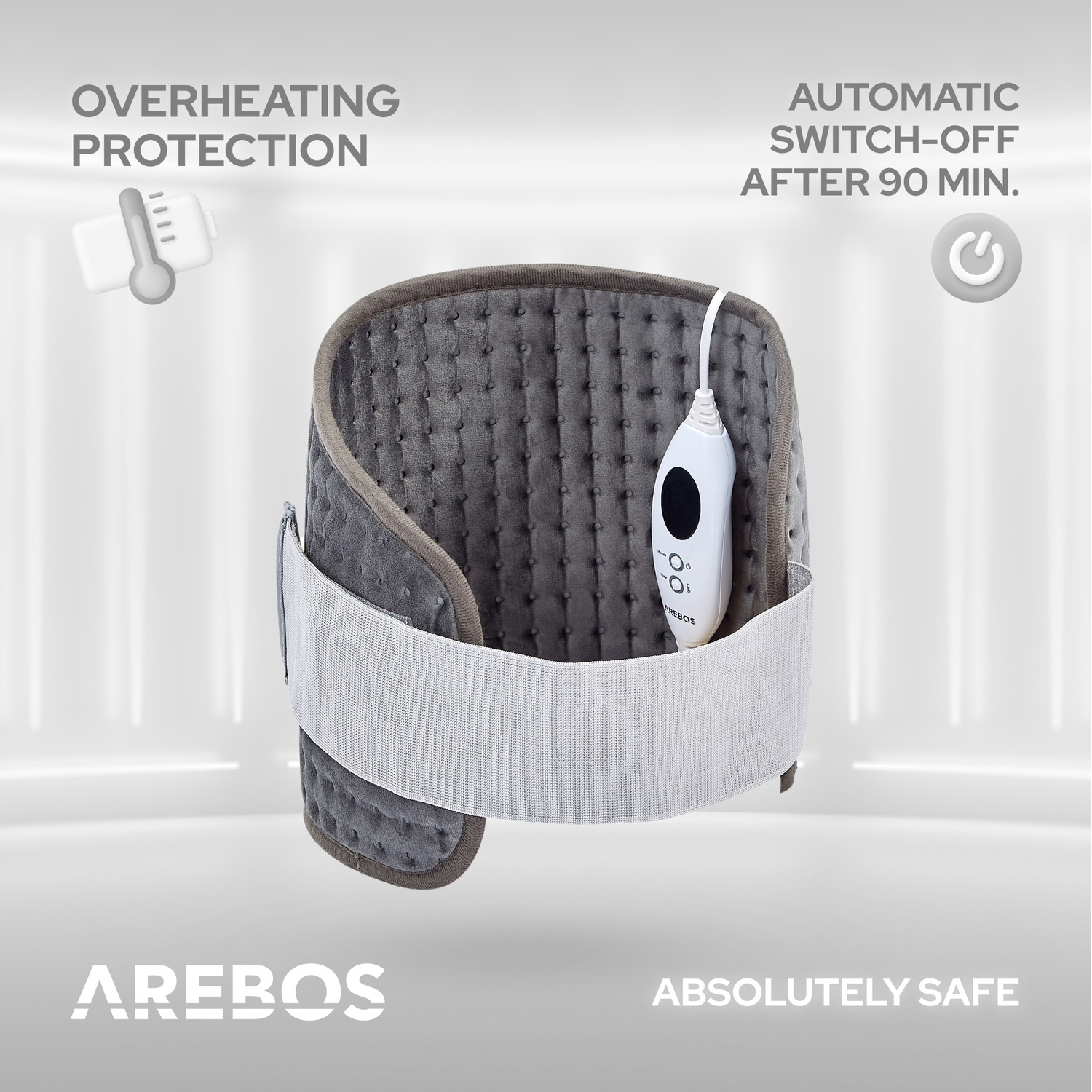 Electric heating belt for back and stomach