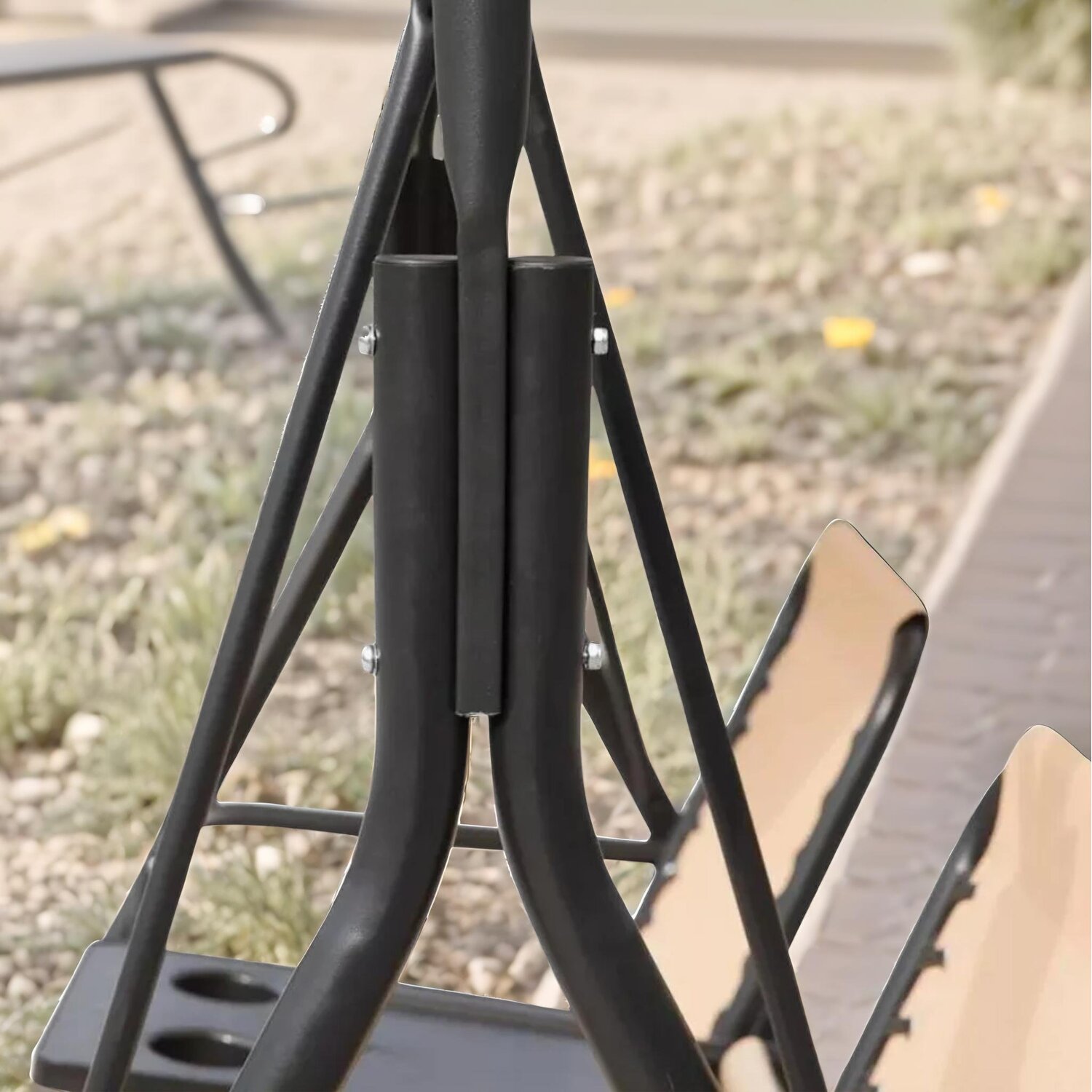 2 Seater Garden Swinging Chair With Pivot Table