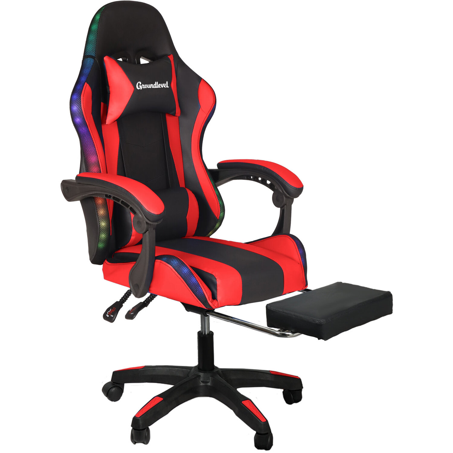 Premium LED Gaming Chair with Footrest