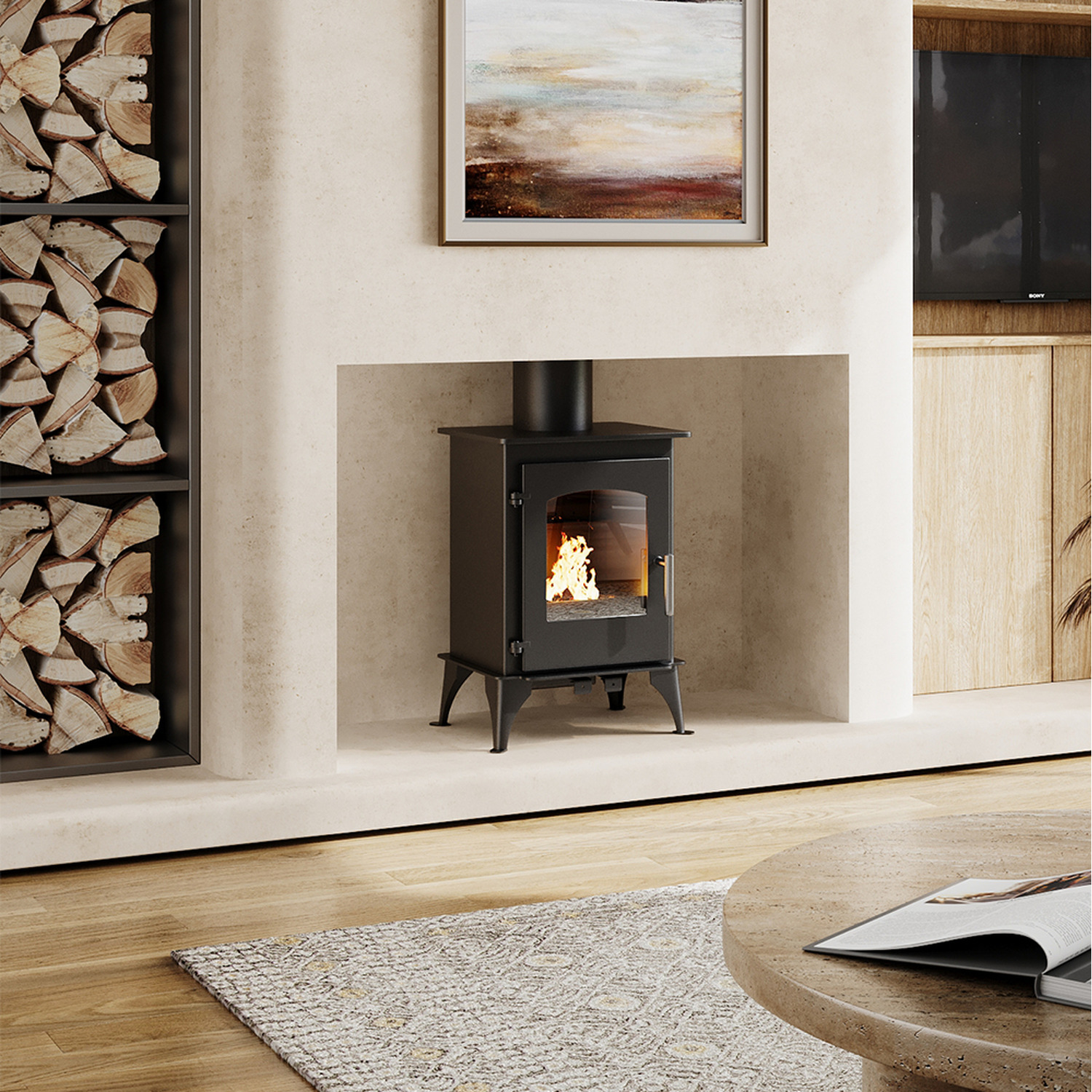 Freestanding Cast Iron Multi-Fuel Stove