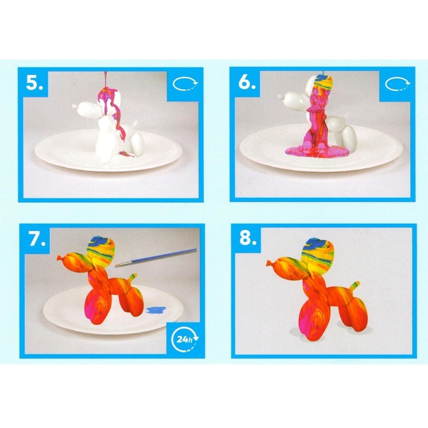 Neon Marble Balloon Dog Pouring Kit