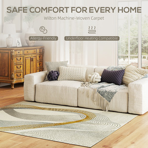 HOMCOM Geometric Pattern Area Rug