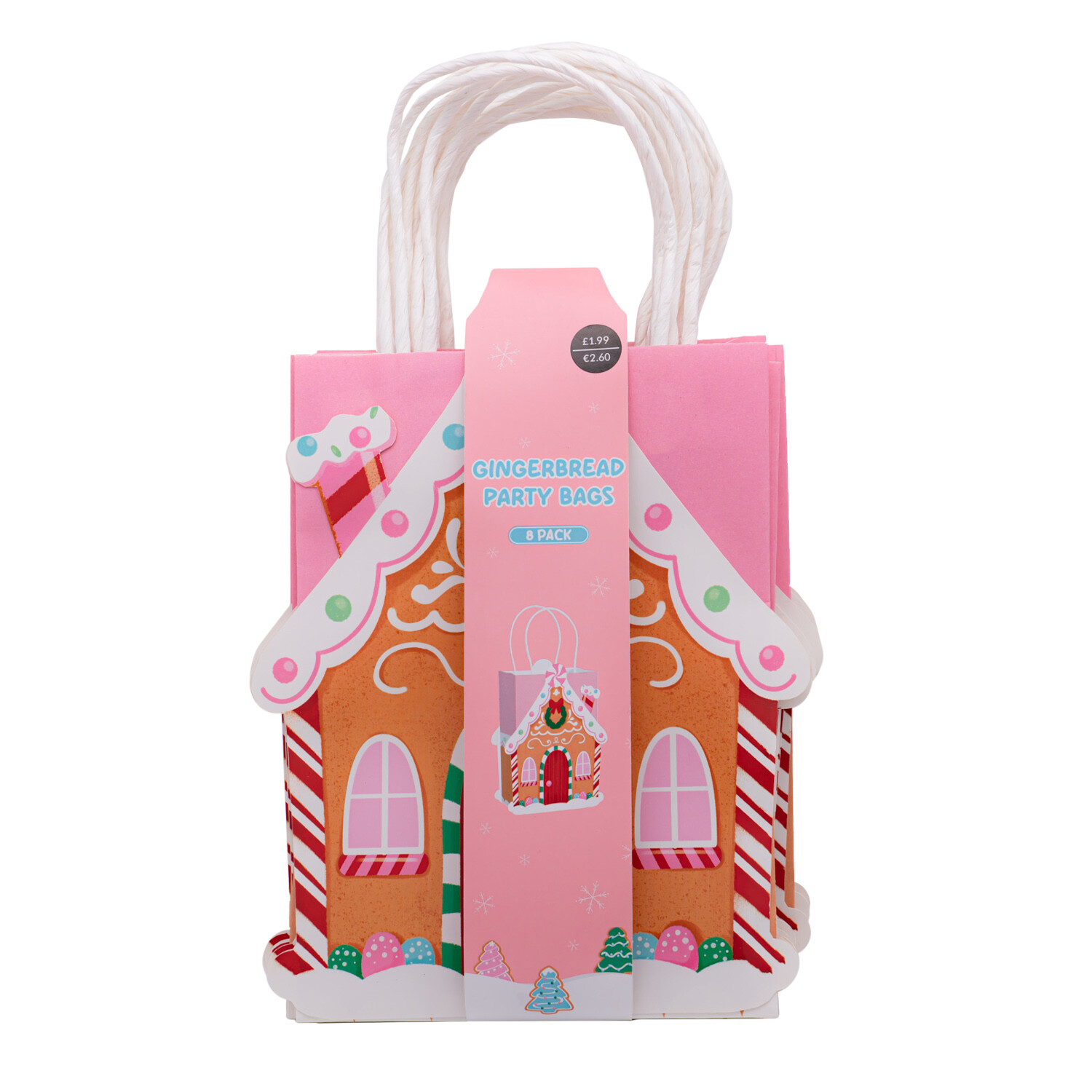 Pack of 8 Gingerbread Party Bags