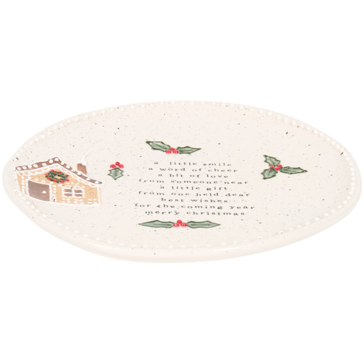 Festive Stone Gingerbread Plate