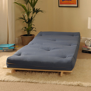 Navy Blue Single 3ft Luxury Futon Sofa Bed