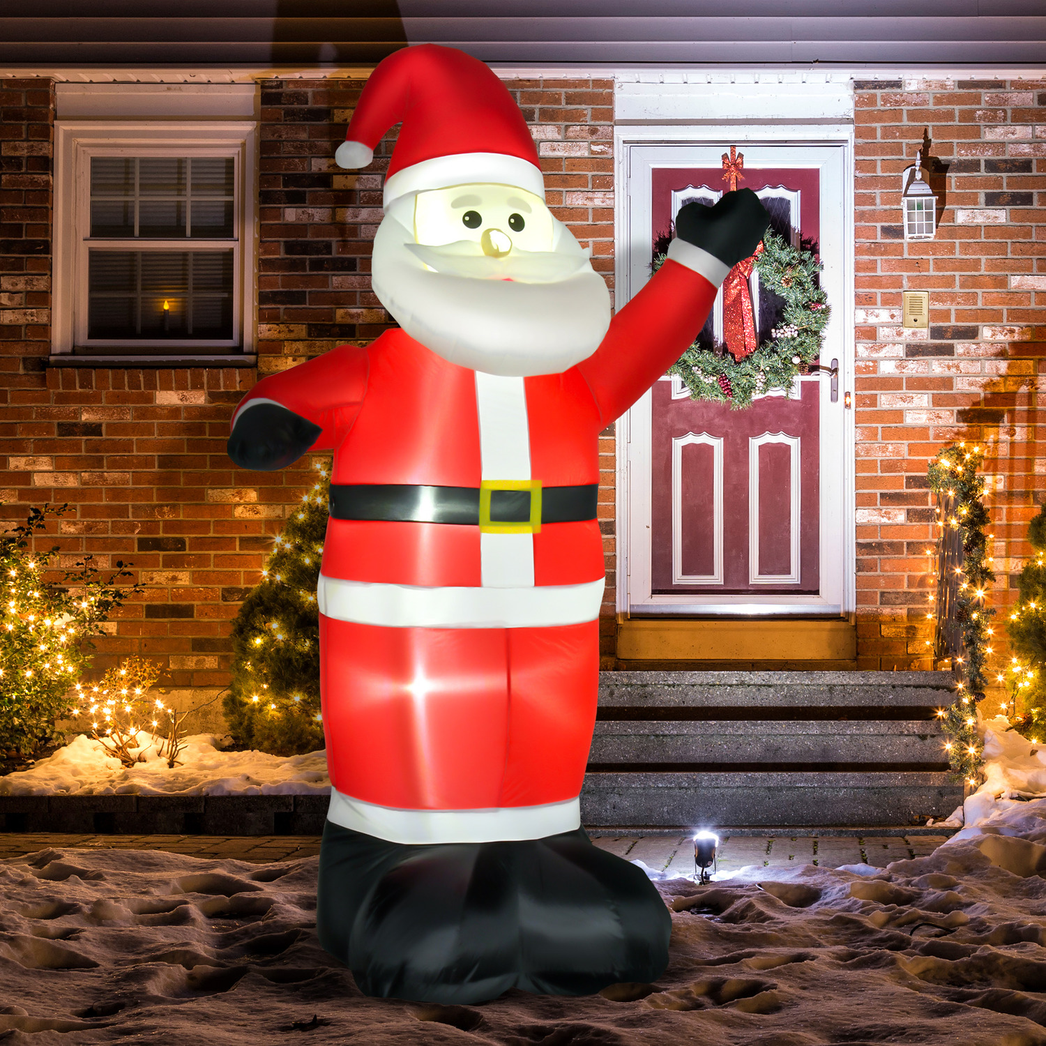 8ft Inflatable Christmas Santa Claus with LED