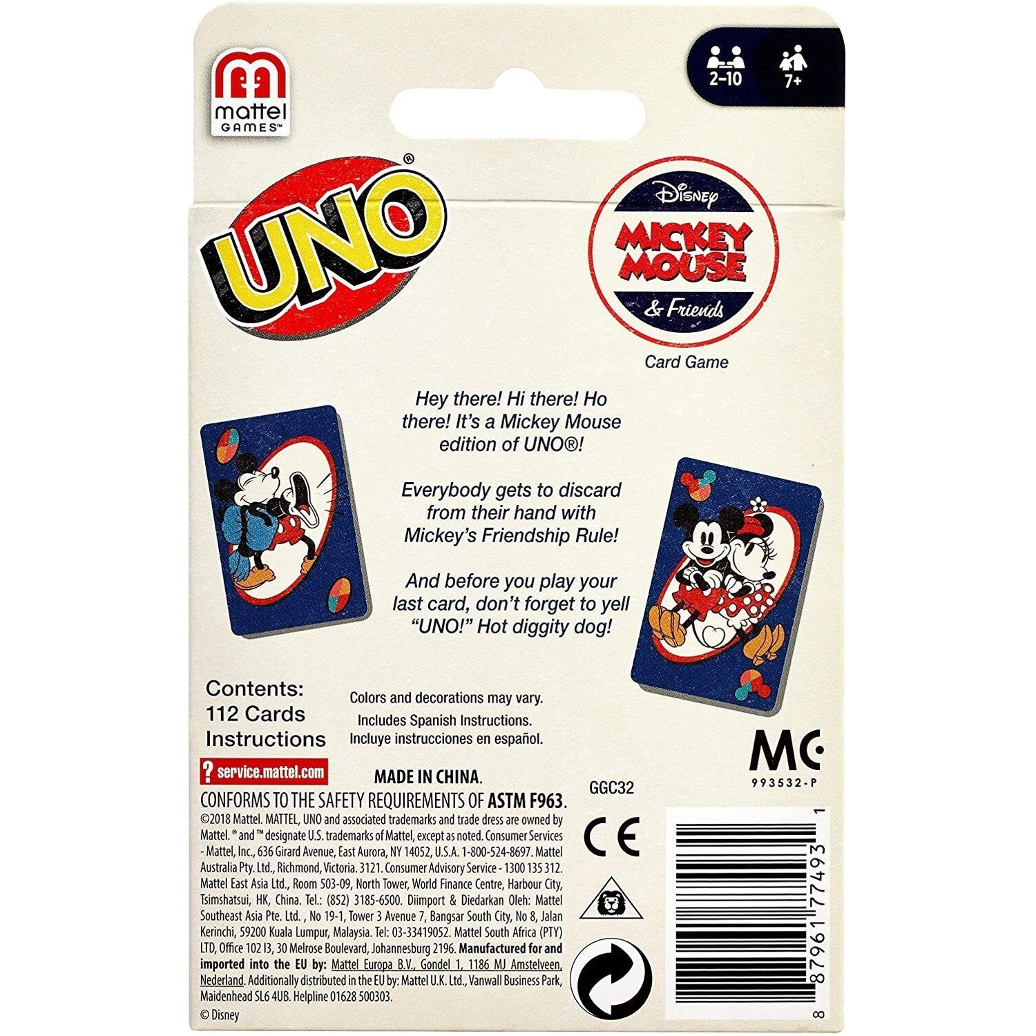 UNO Characters Themed Family Card Game
