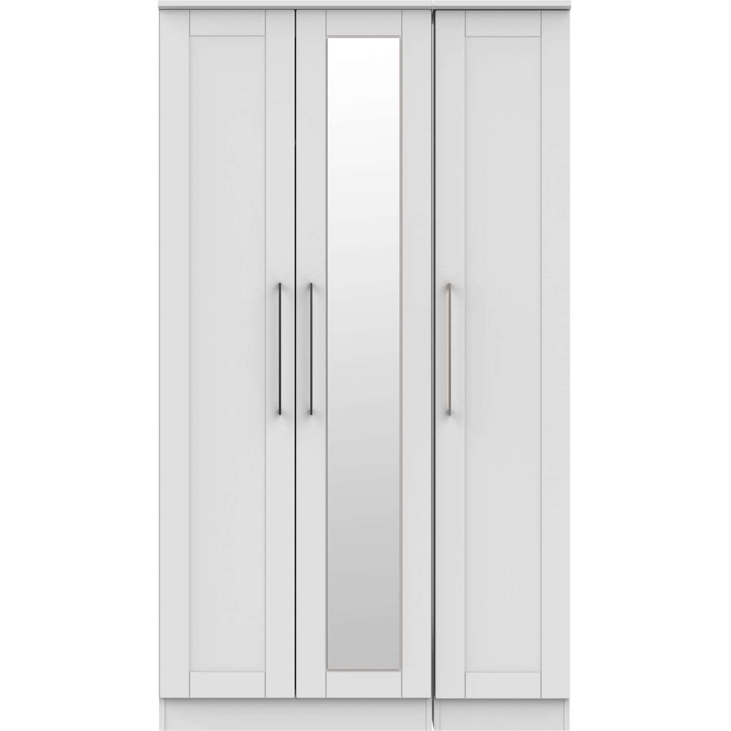 York Ready Assembled Tall Triple Mirrored Wardrobe