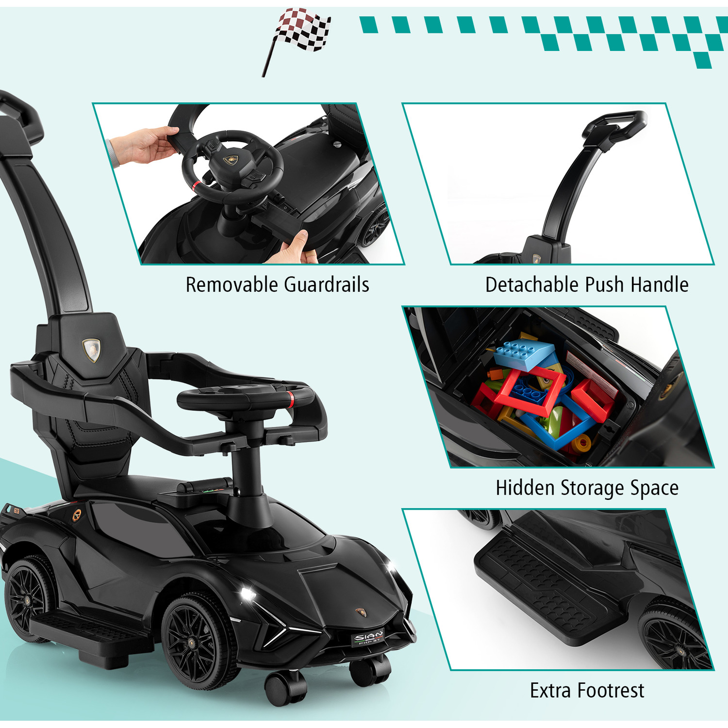 3-In-1 Ride on Push Car