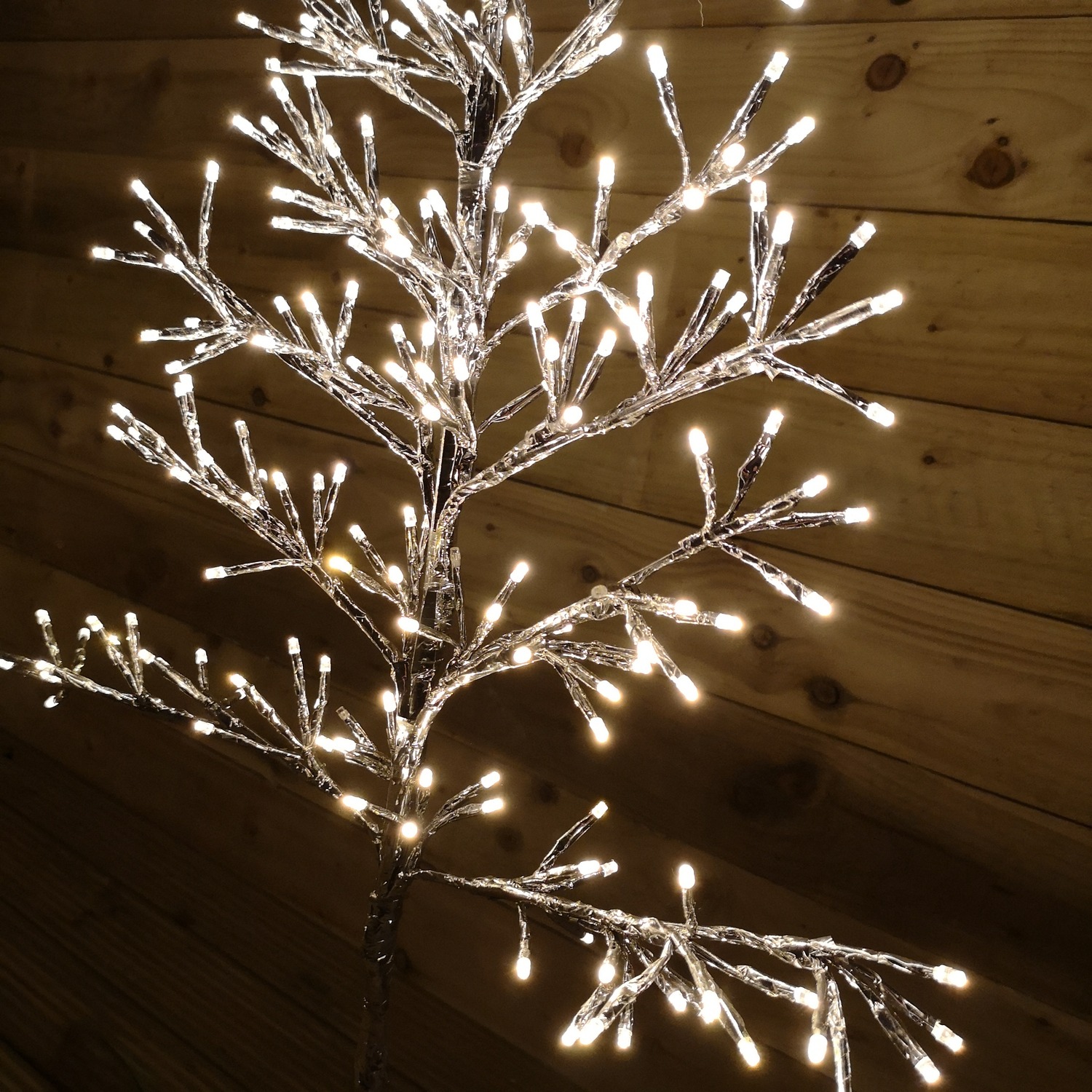 Warm LED Christmas Tree Metal Frame Light Up Silhouette