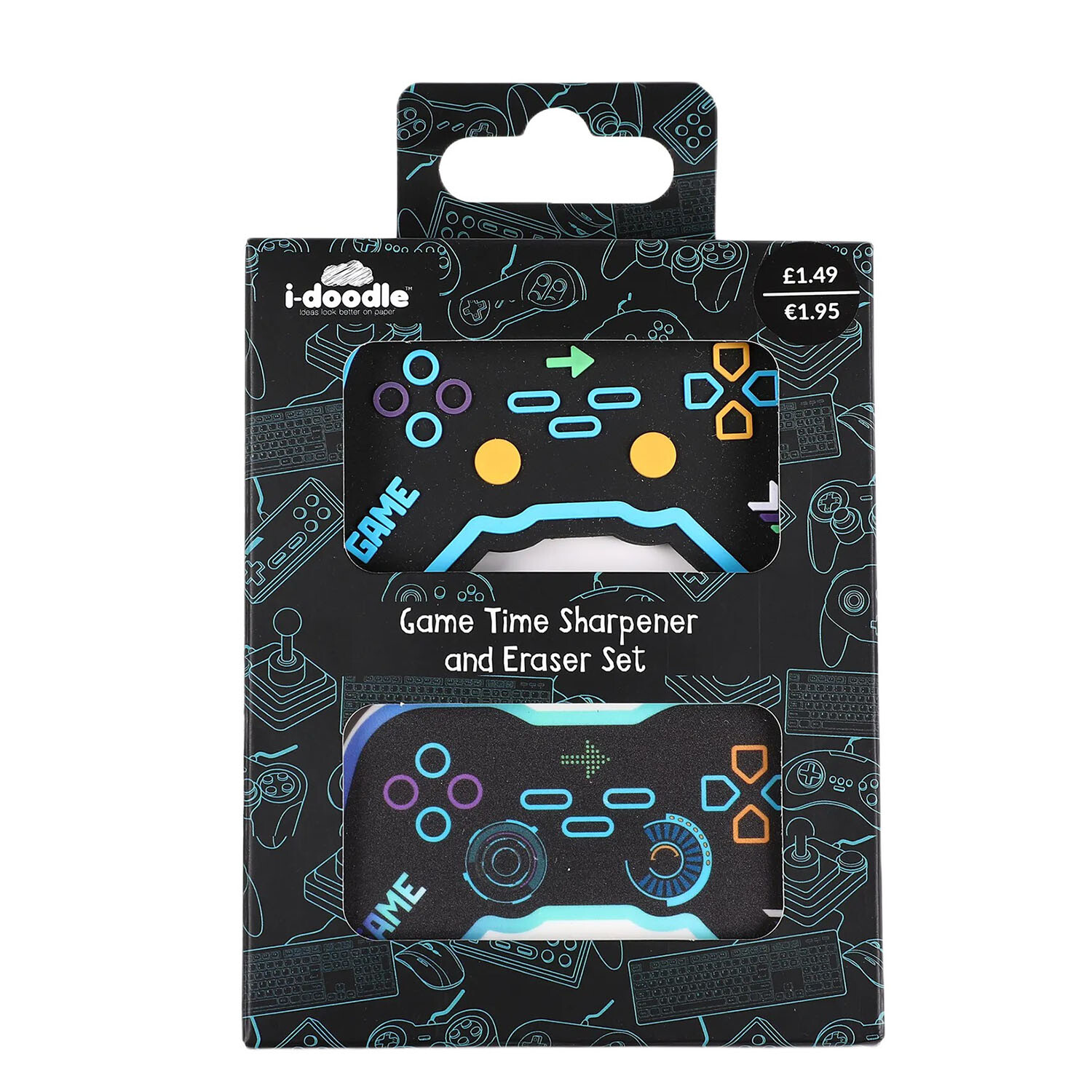 Game Time Sharpener and Eraser Set