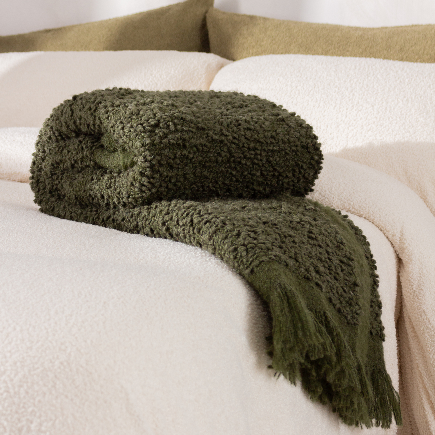 Ulsmere Boucle Fringed Throw