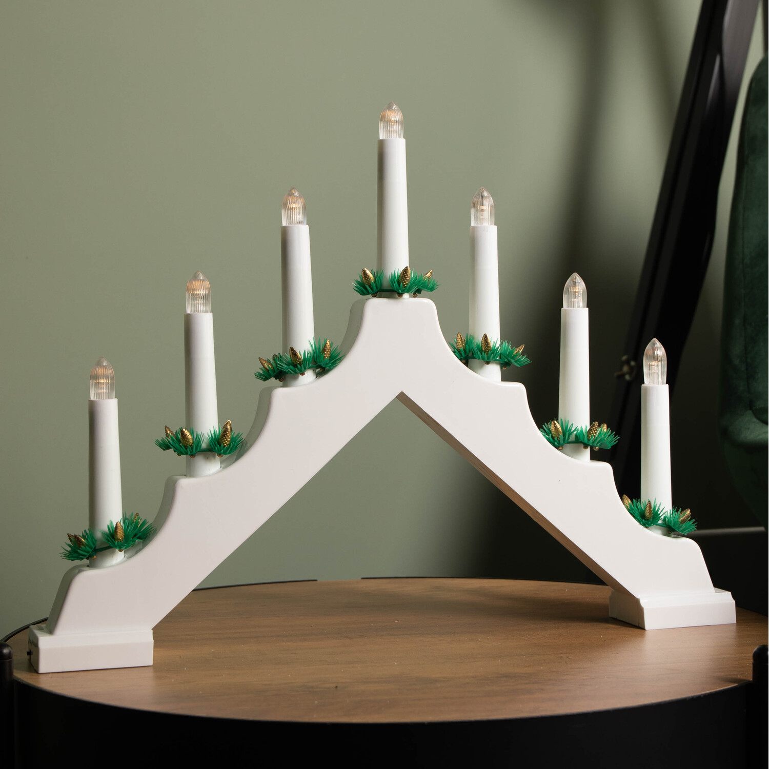 Light up Christmas Candle Bridge with 7 LEDs