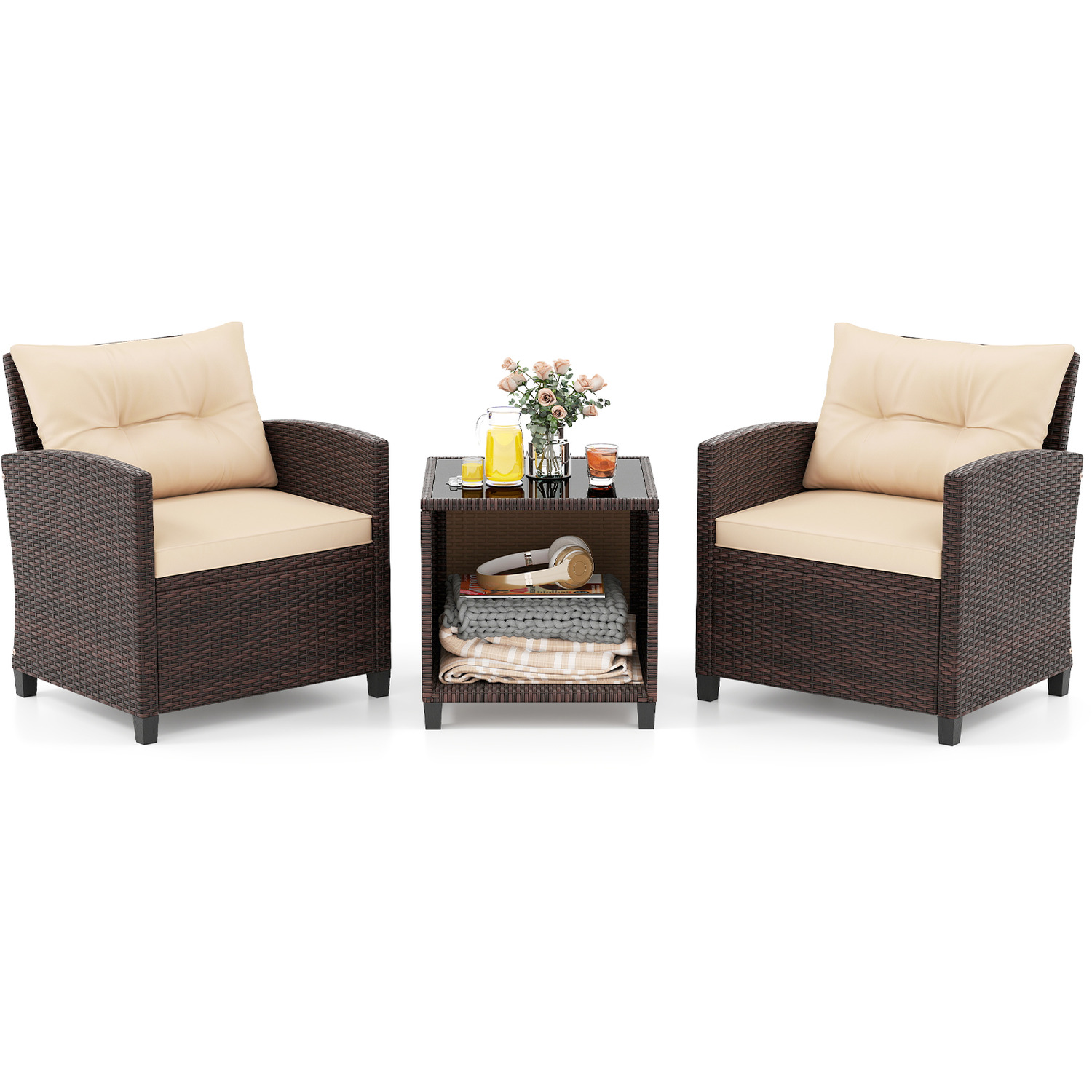 3-Piece Outdoor Patio Furniture Set