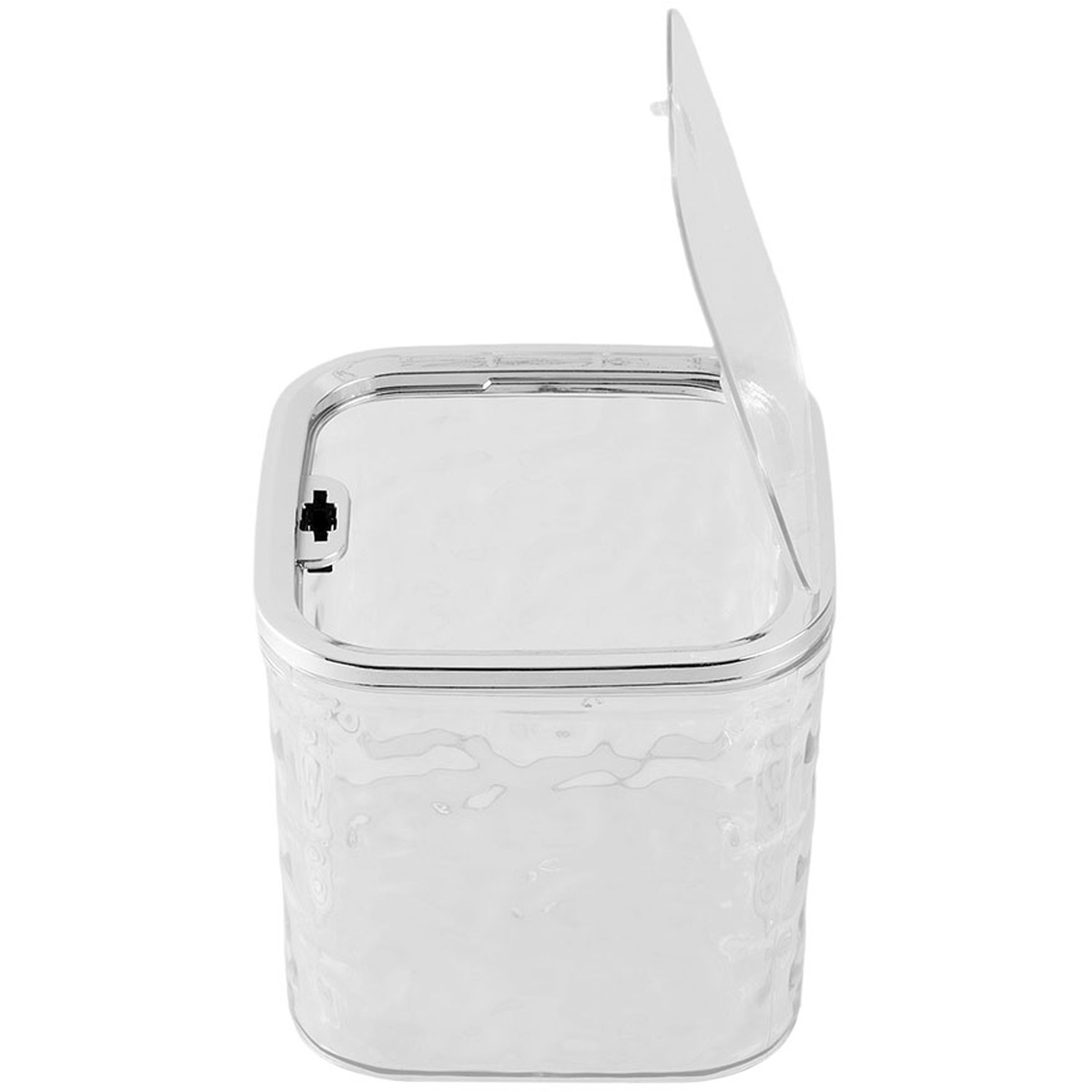 Mini Desktop Trash Bin with Press-Top Lid and Ripple Texture