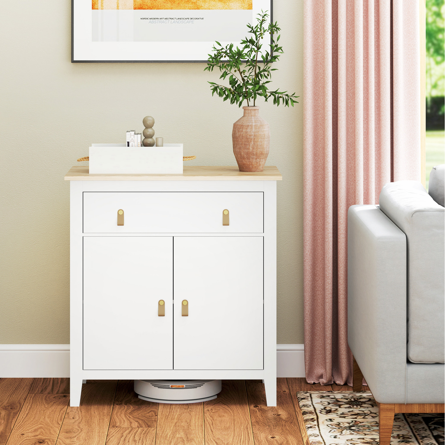 HOMCOM Sideboard with Drawer Adjustable Shelf