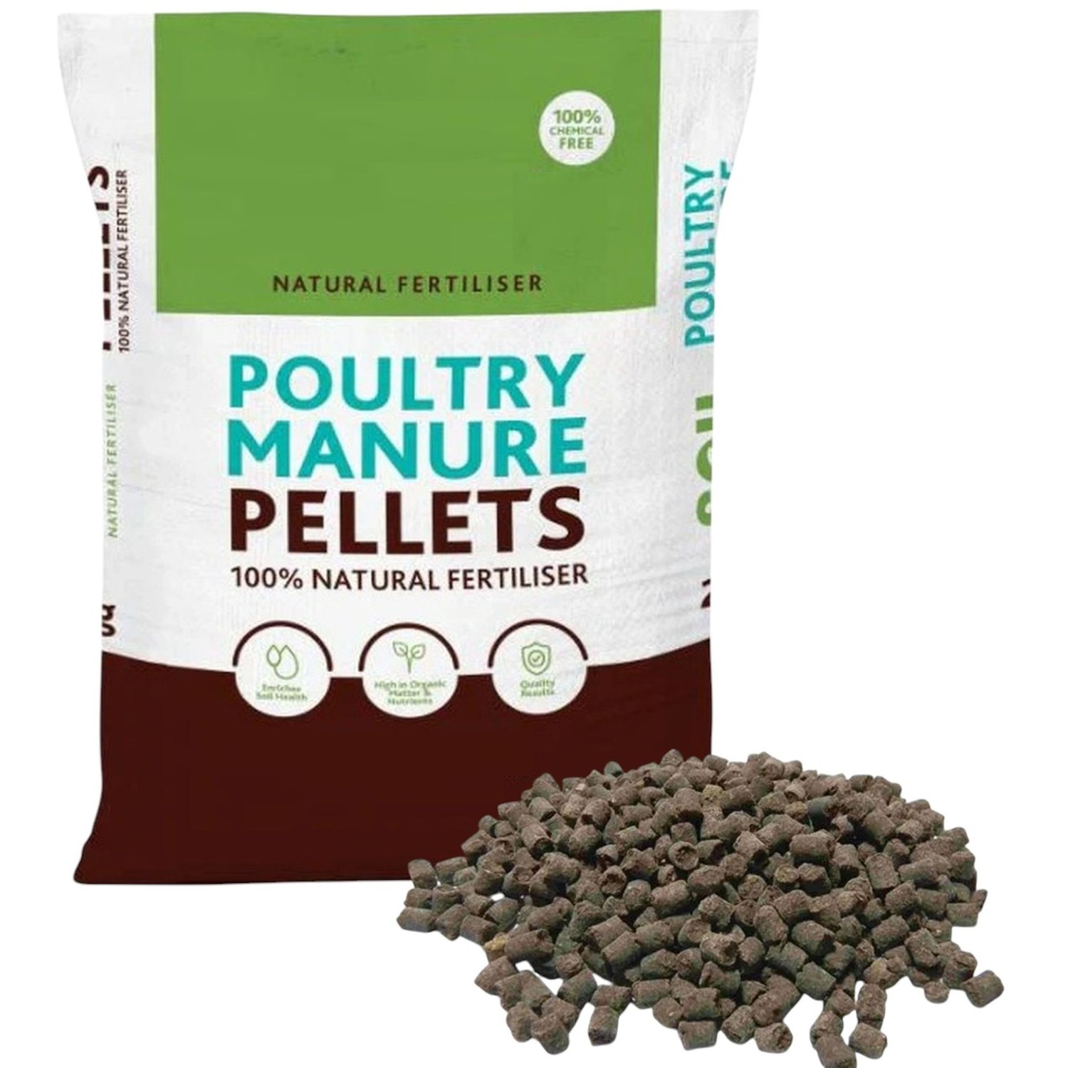 25kg Poultry Chicken Manure Pellets Fertiliser All Purpose Natural