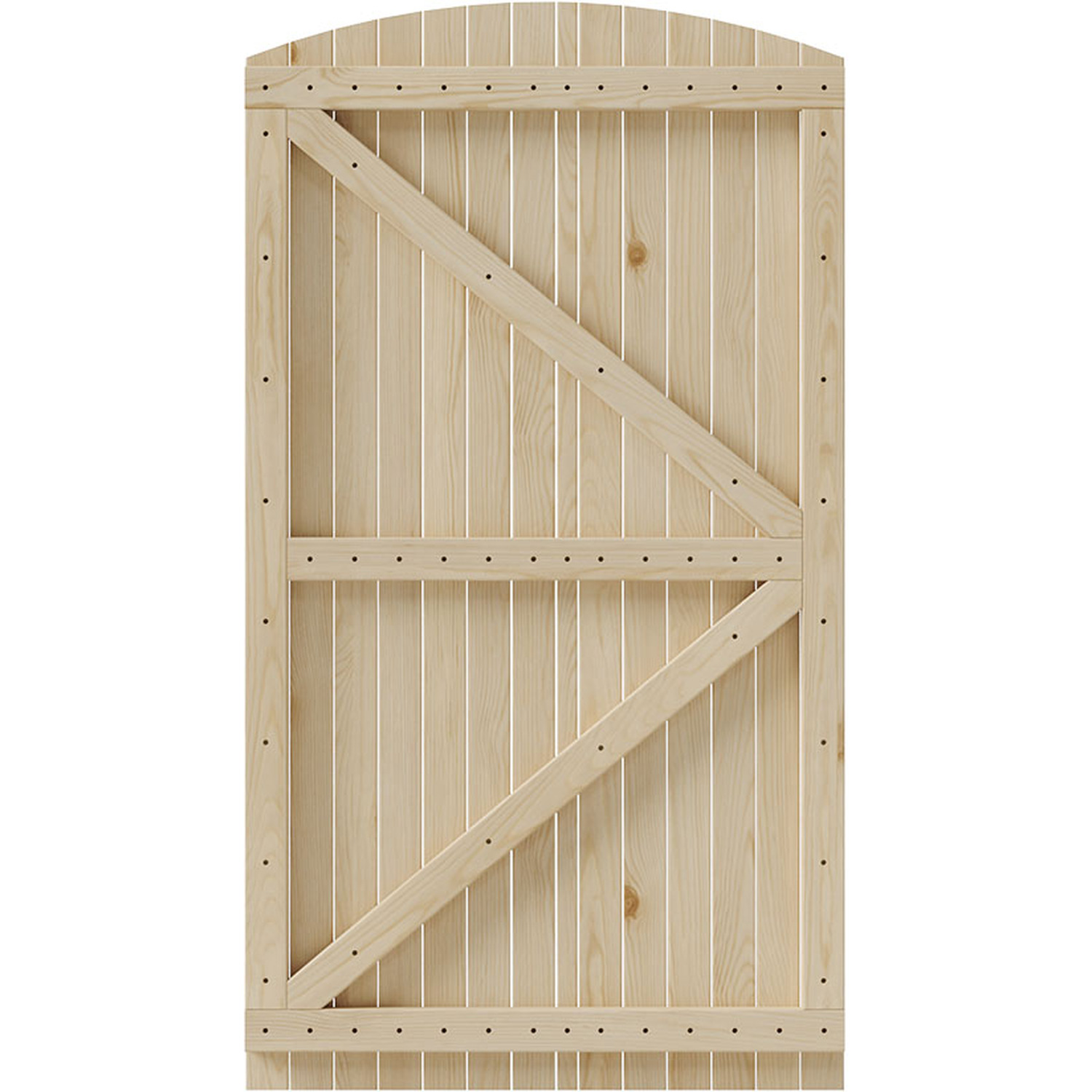 Arch Top Wooden Garden Gate with Latch