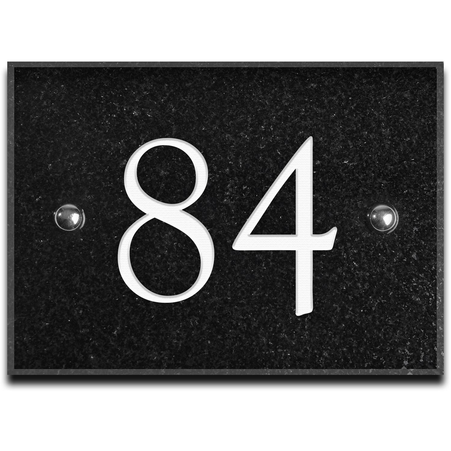 Black Granite House Number 84