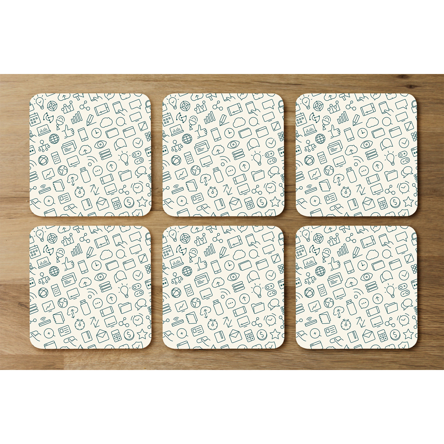 Outline Icons Coaster