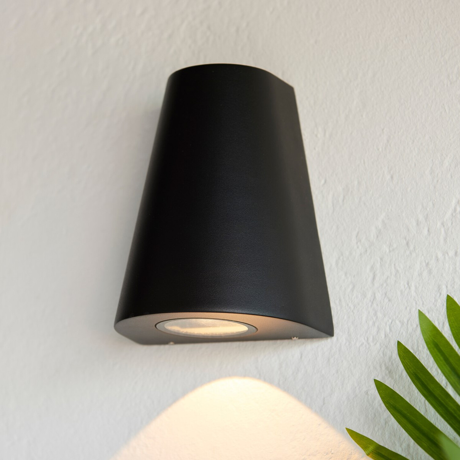Helm Modern Outdoor Integrated LED Down Wall Light Textured Black ...