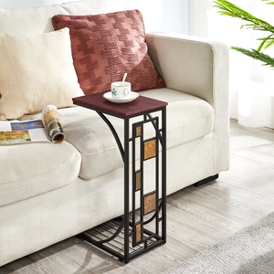 C Shaped Side Sofa Snack Table
