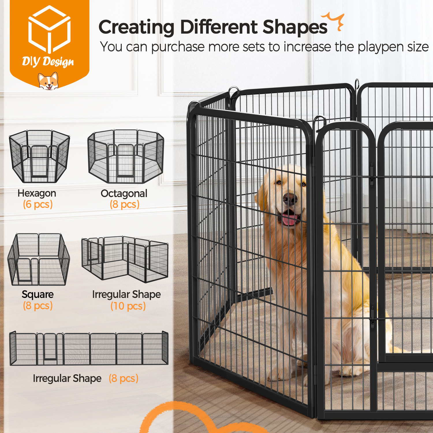 8 Panel Dog Playpen
