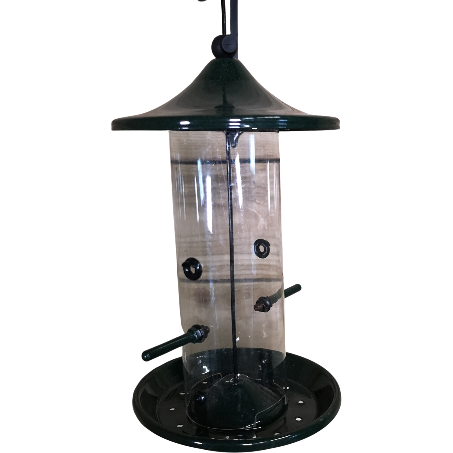 Stylish 2 Port Garden Wild Bird Hanging Metal Nyjer Seed Feeder