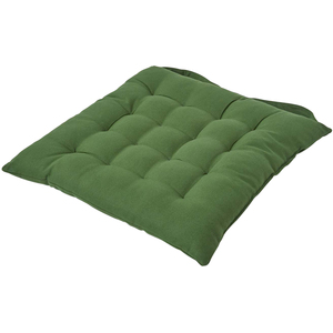 Solid Cotton Seat Pad with Button Straps