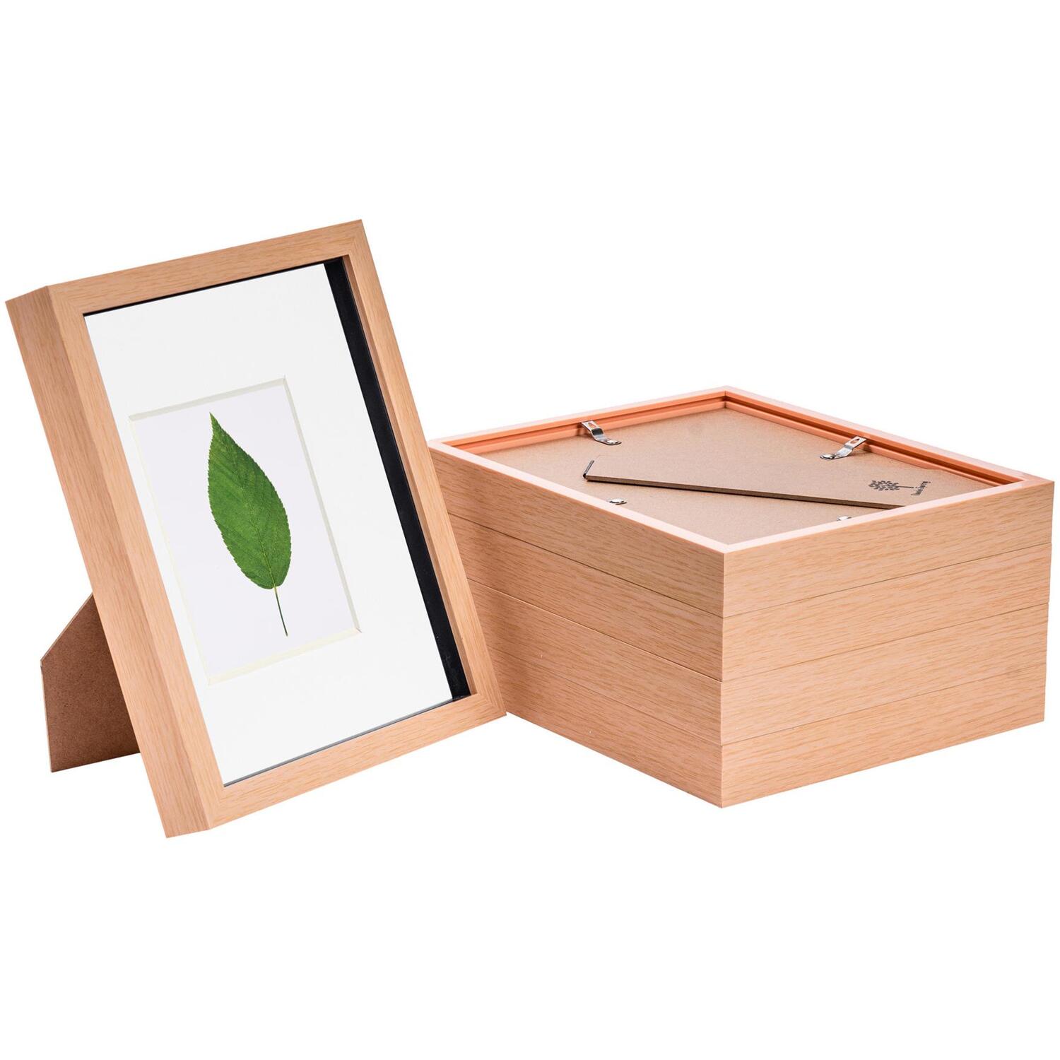 3D Box Photo Frame - 8x10" with 4 x 6" Mount - Pack of 5