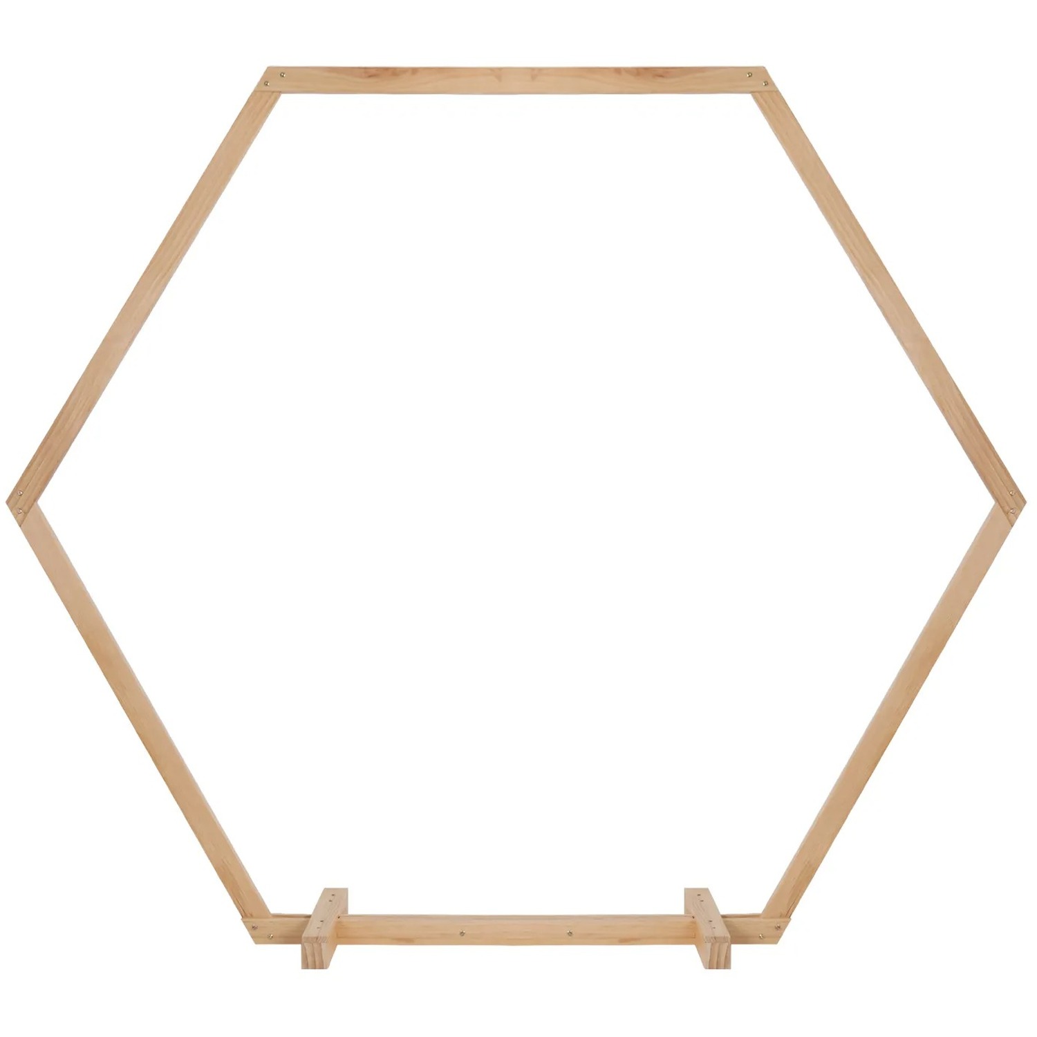 Wooden Hexagon Wedding Arch