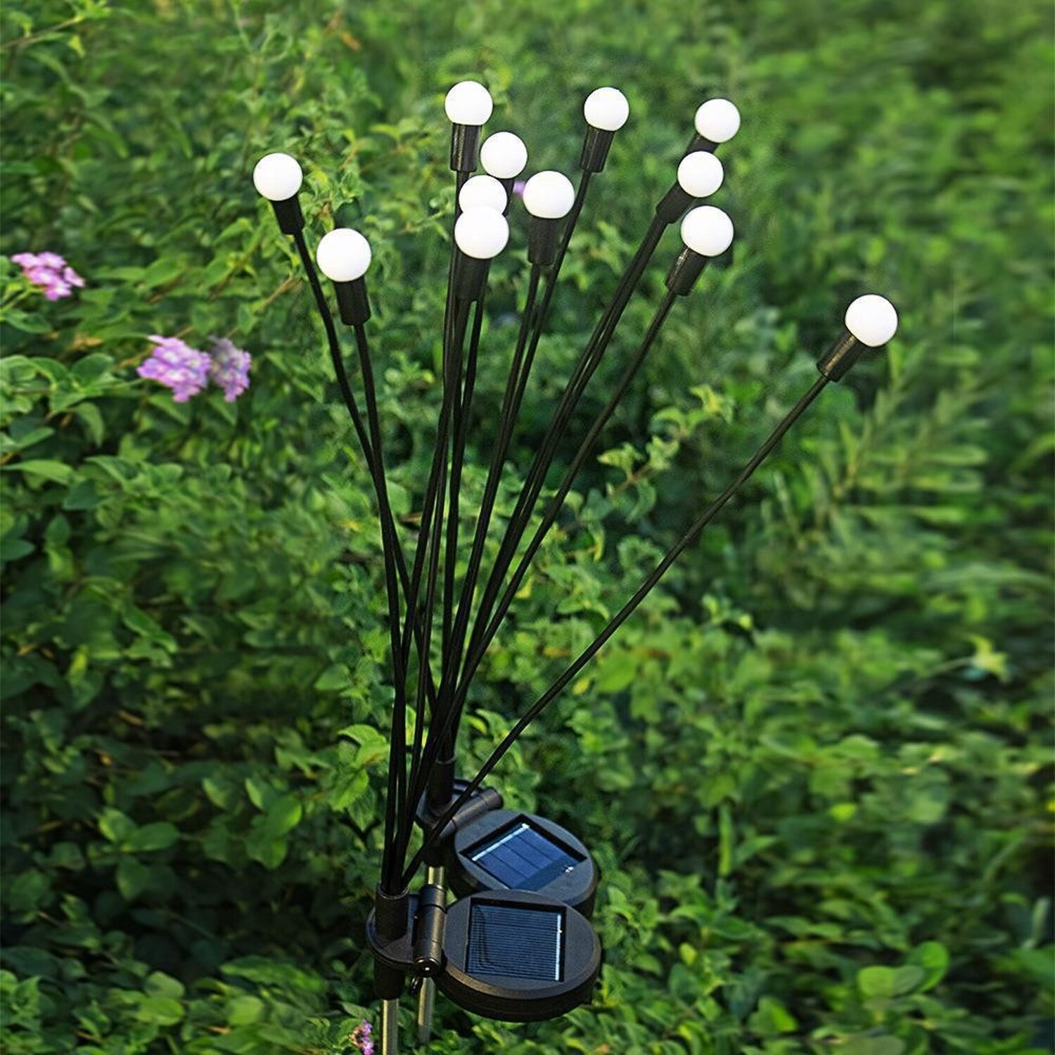 Solar String Lights Firefly Ground Plug Lights
