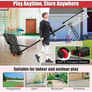 8FT Portable Basketball Hoop and Stand