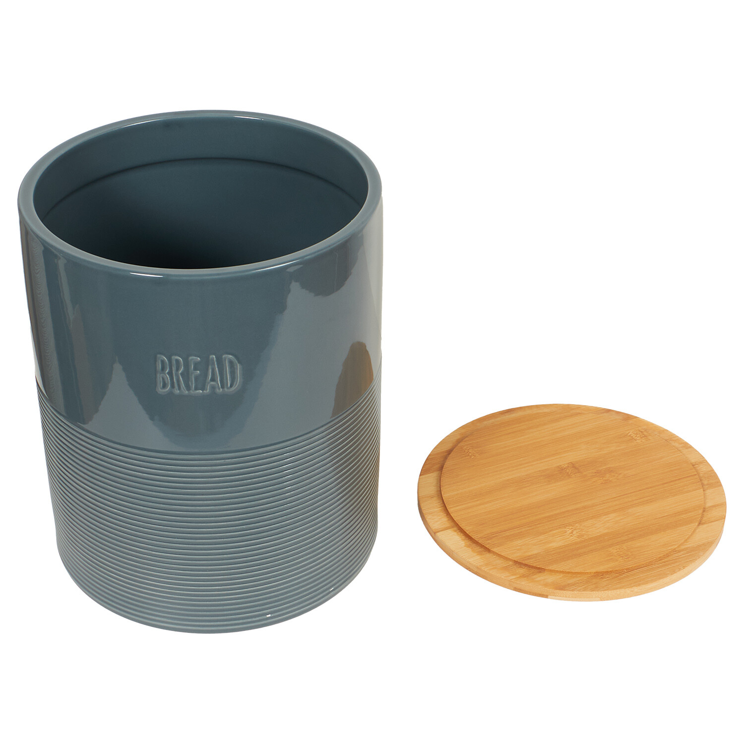 Embossed Ribbed Bread Canister