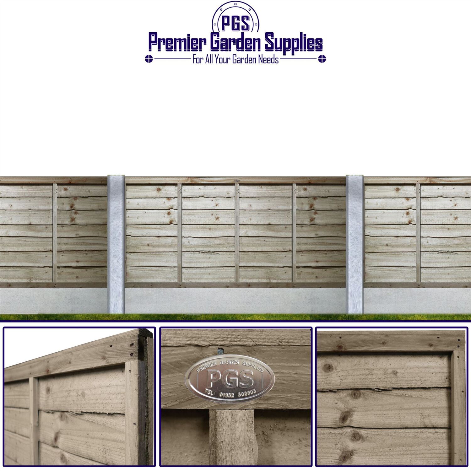 Premier Garden Overlap Lap Waney Double Sided Fence Panels