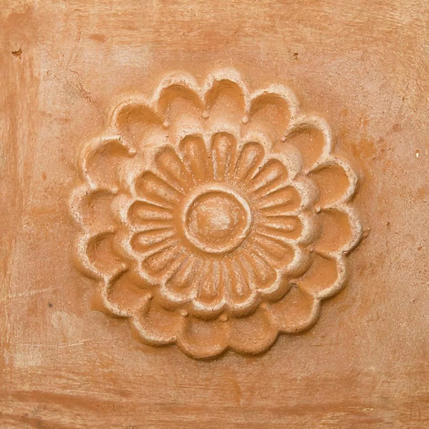 Red Terracotta Trough Planter With Decorative Detail