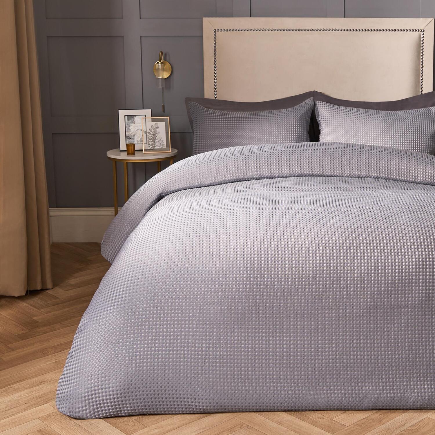 Waffle Texture Duvet Cover Set