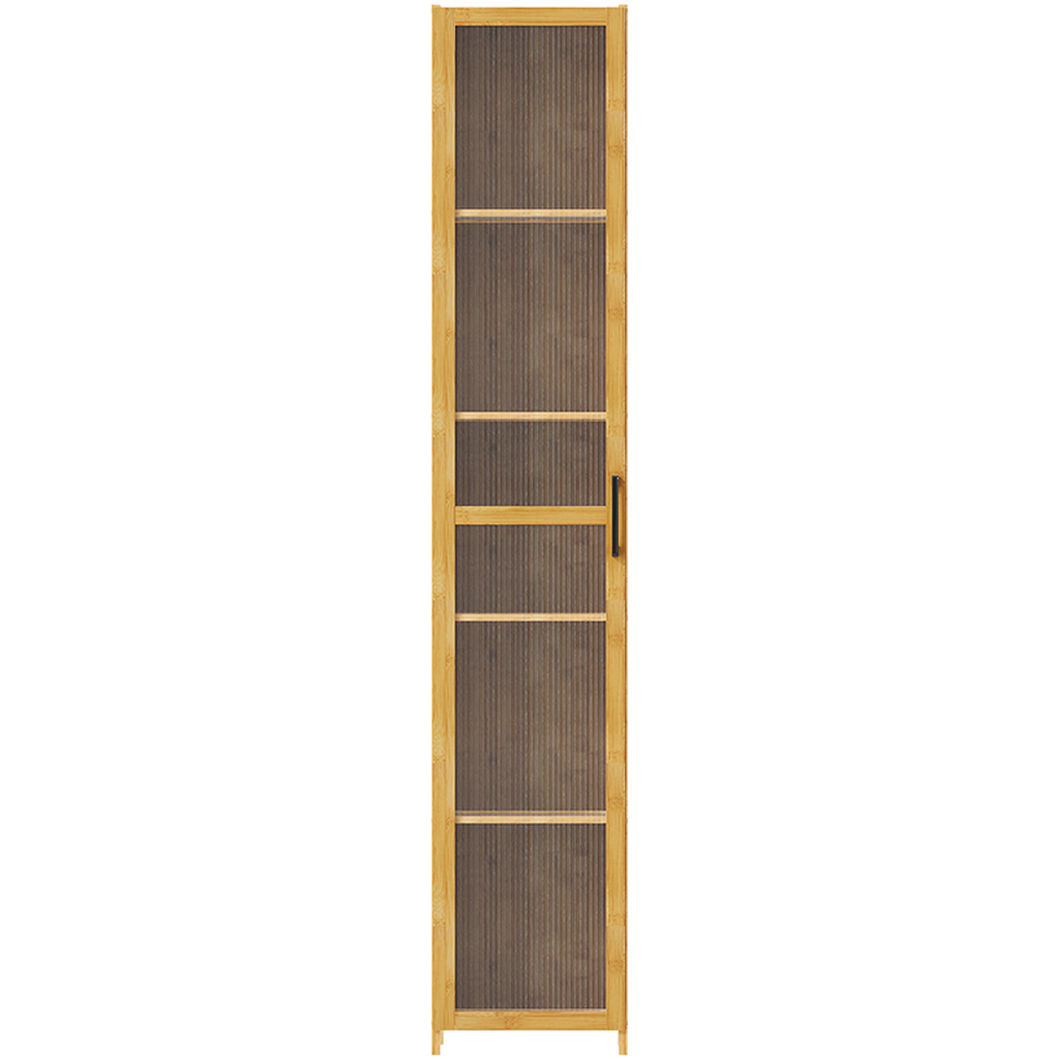 Narrow Bookcase Storage Unit with Acrylic Doors