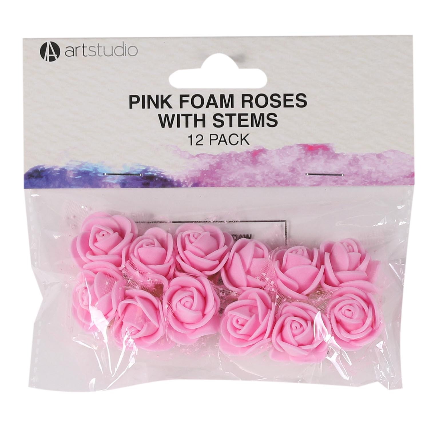 Pack of 12 Foam Roses with Stems