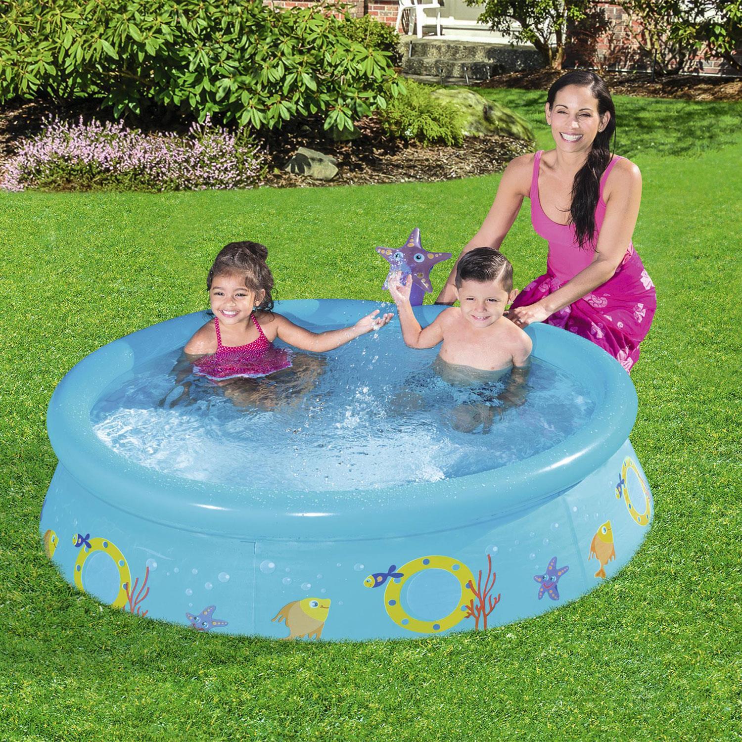 My First Fast Set Assorted Paddling Spray Pool with Repair Patch