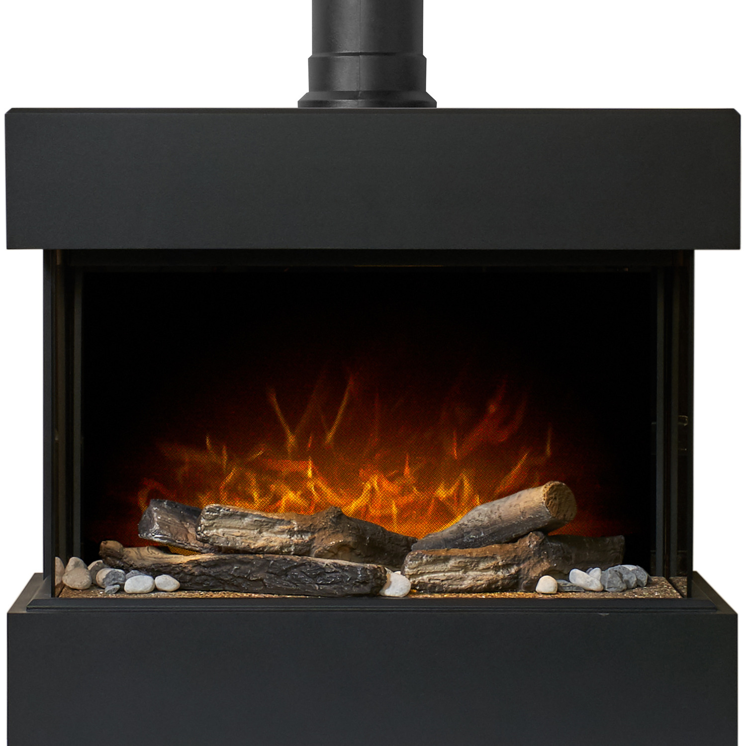 Adam Vega Electric Wall Mounted Suite with Pipe and Remote in Black