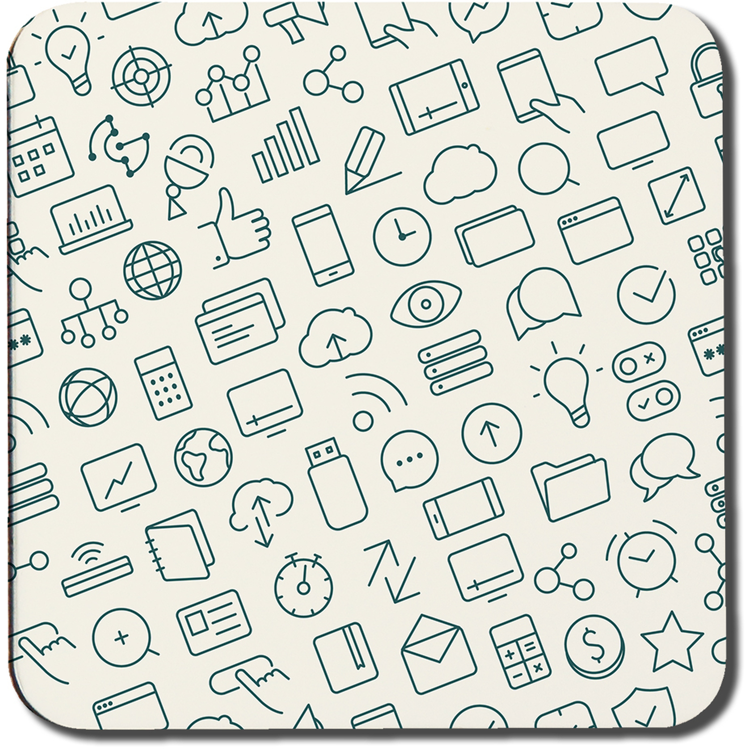 Outline Icons Coaster