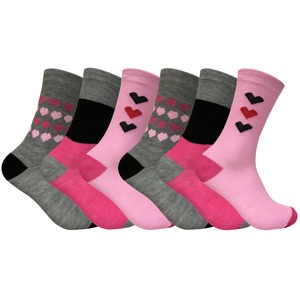 6 Pairs Striped Argyle Patterned Crew Dress Socks in a Gift Box