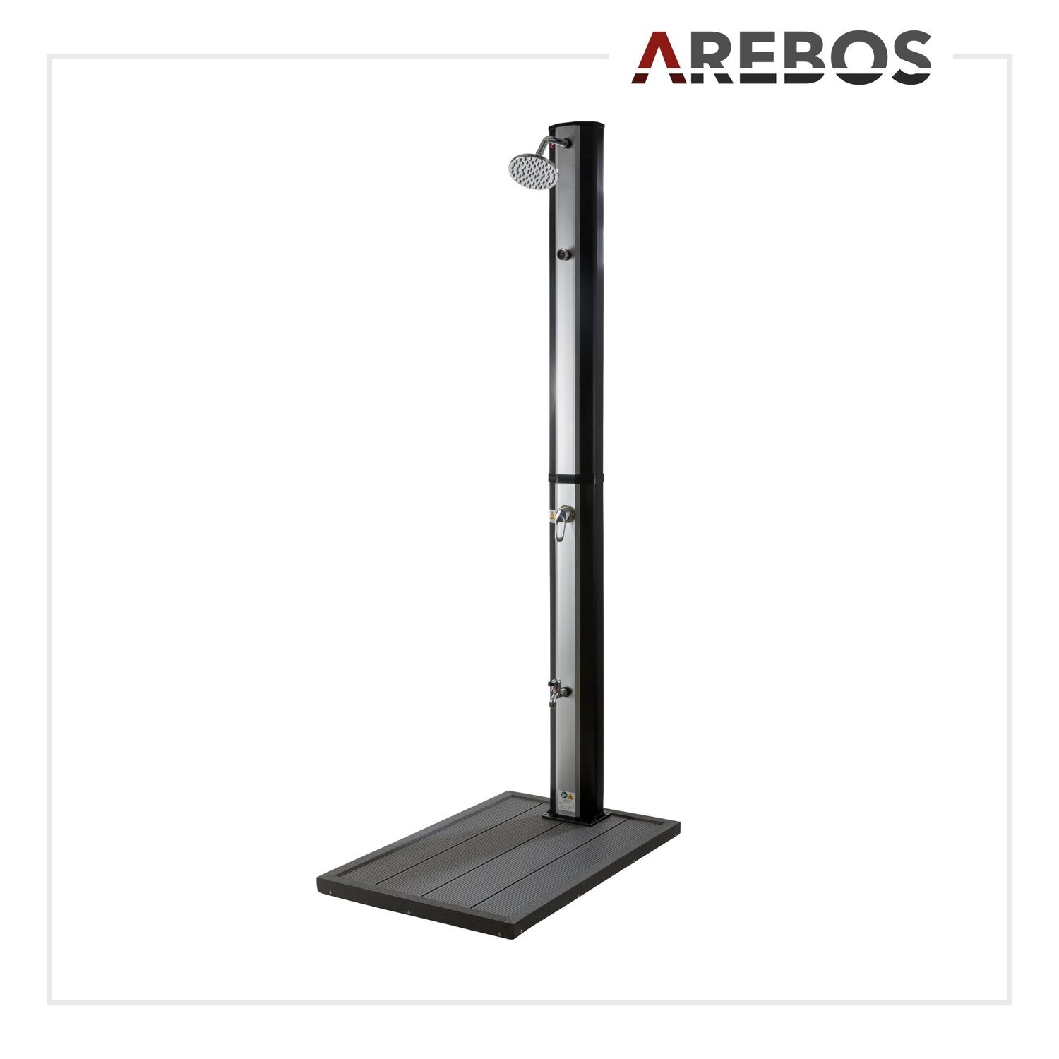 Base Element for Solar Shower and Pool Ladder