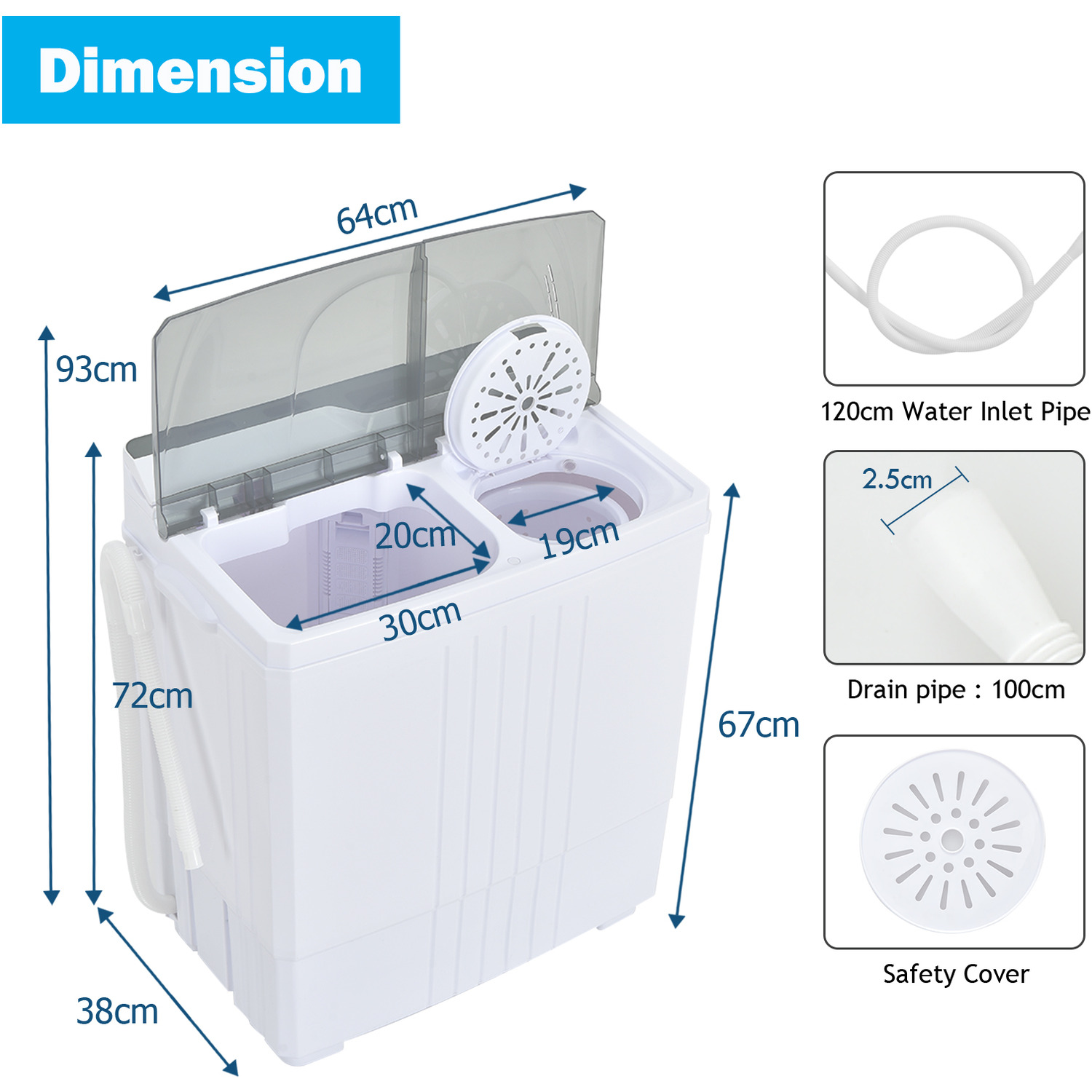 Twin Tub Portable Washing Machine