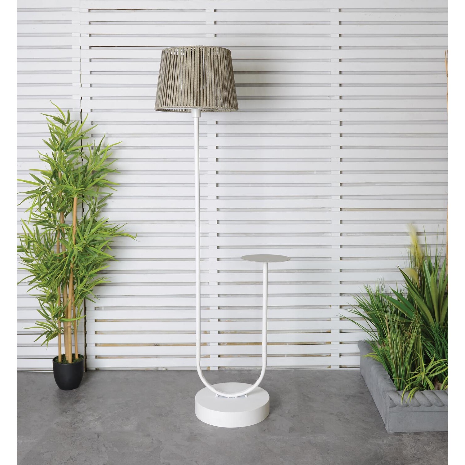 Ada Solar Floor Lamp with Table