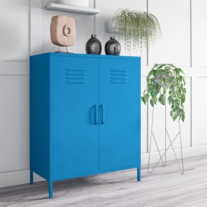 Cache metal locker with 2 doors